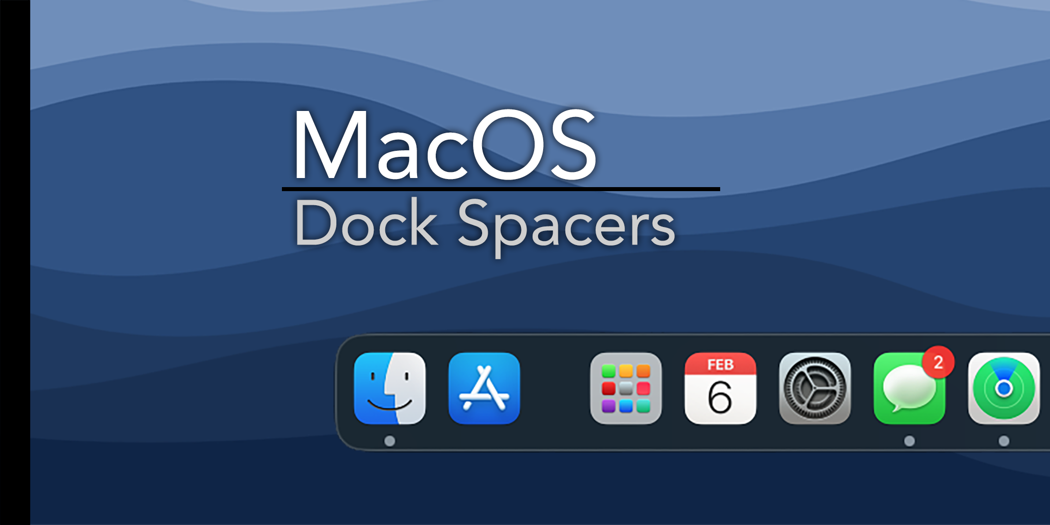 Add spacers to MacOS Dock